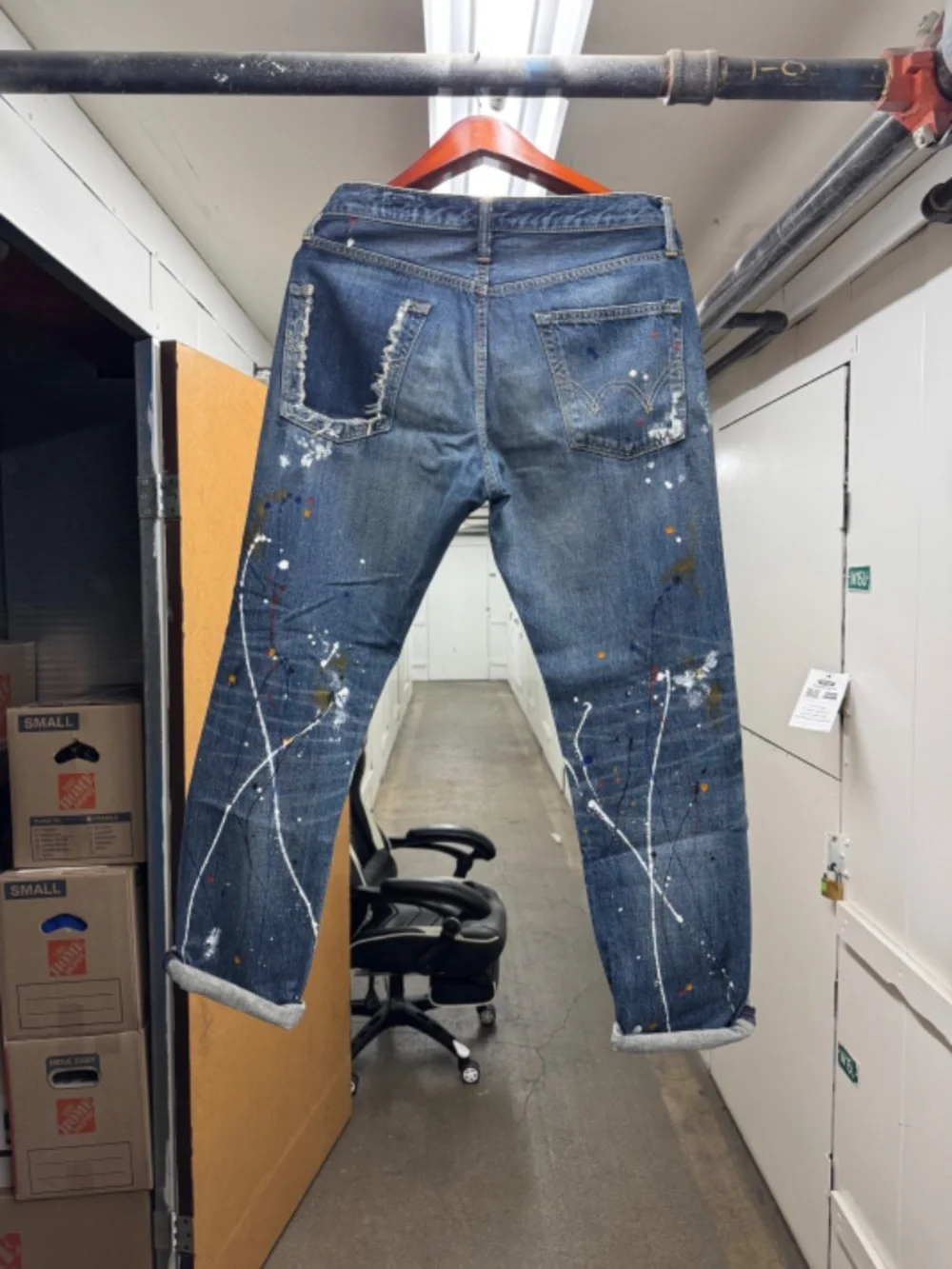 Edwin | Jeans | Edwin Denim Paint Splatter Distressed Tapered Jeans ...
